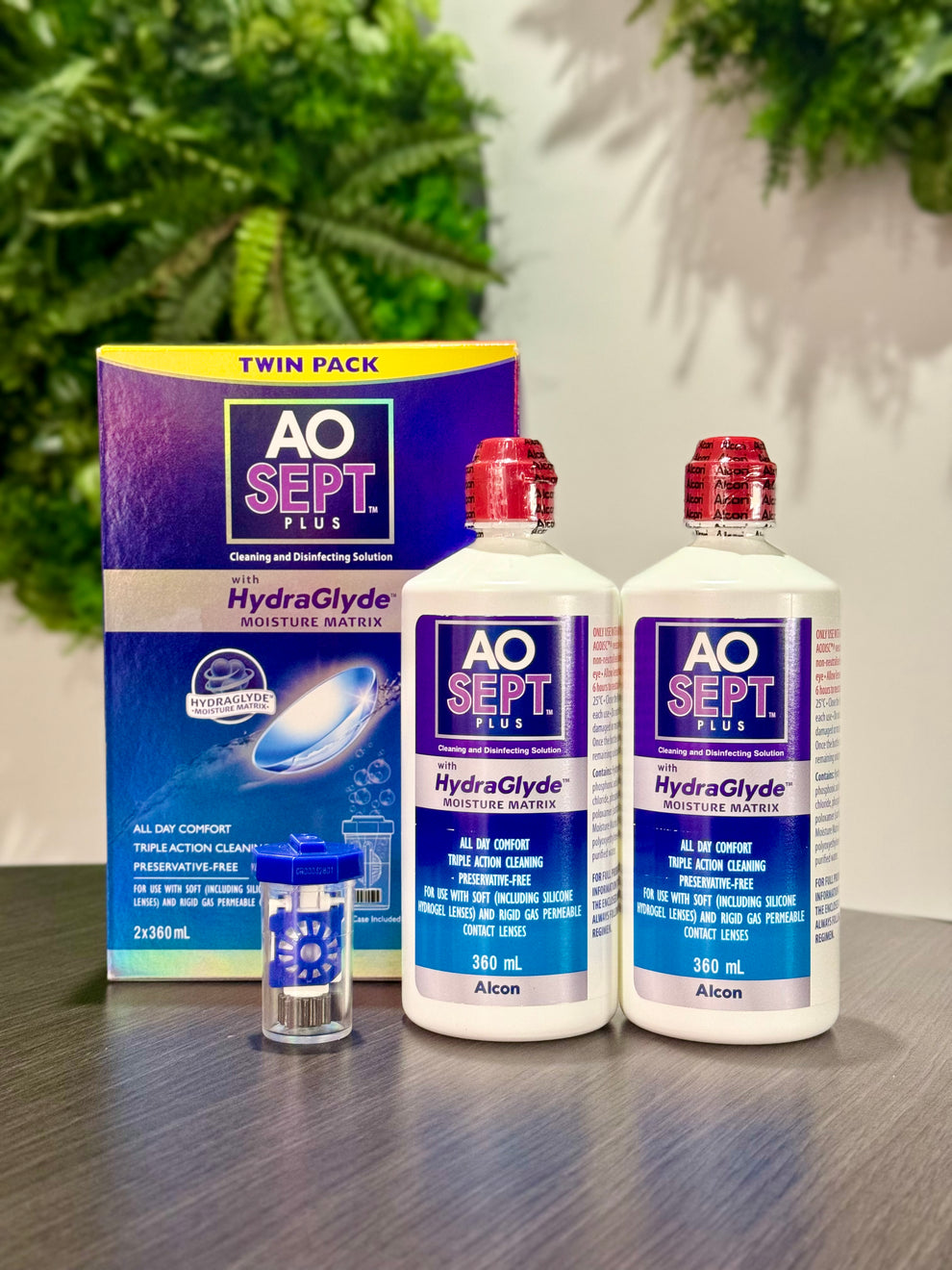 AO Sept HydraGlyde Cleaning & Disinfecting Solution - Twin Pack – Eye Solutions